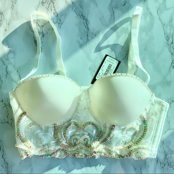 bebe | Tops | Bebe White Ariana Bralette Bustier | Poshmark